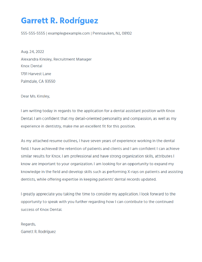 Job Application Letter Sample 2022