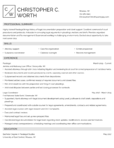 How to Write a Great Paralegal Resume | ResumeNerd