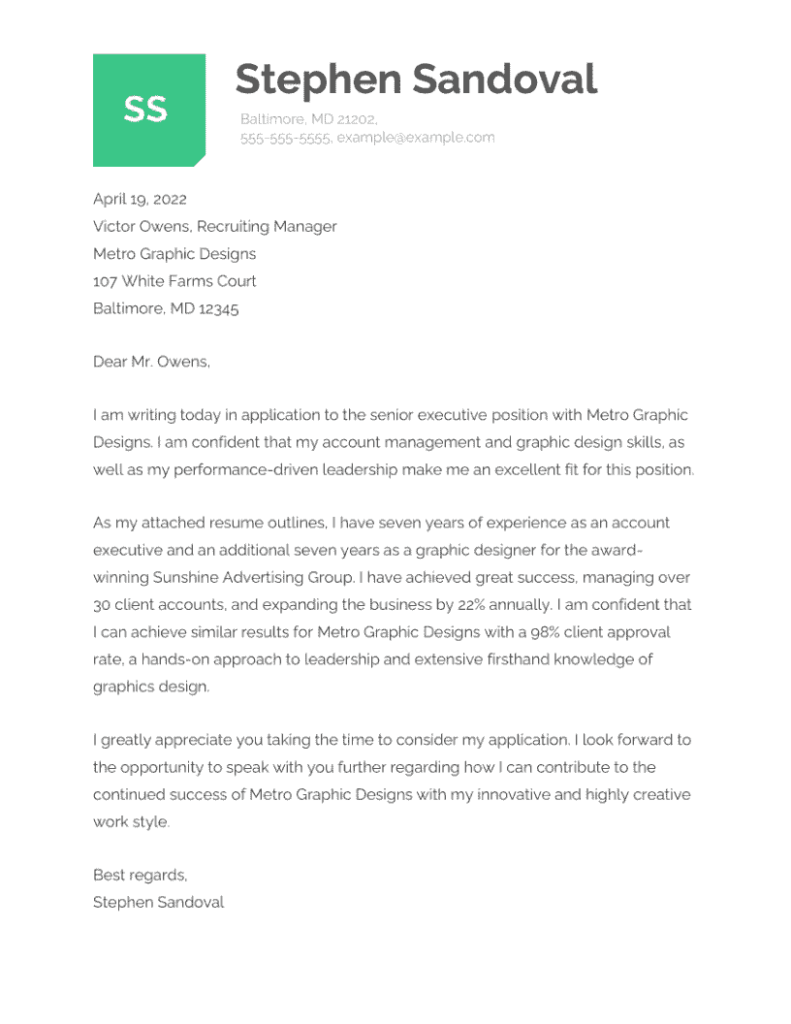 How to Write an Executive Cover Letter | ResumeNerd